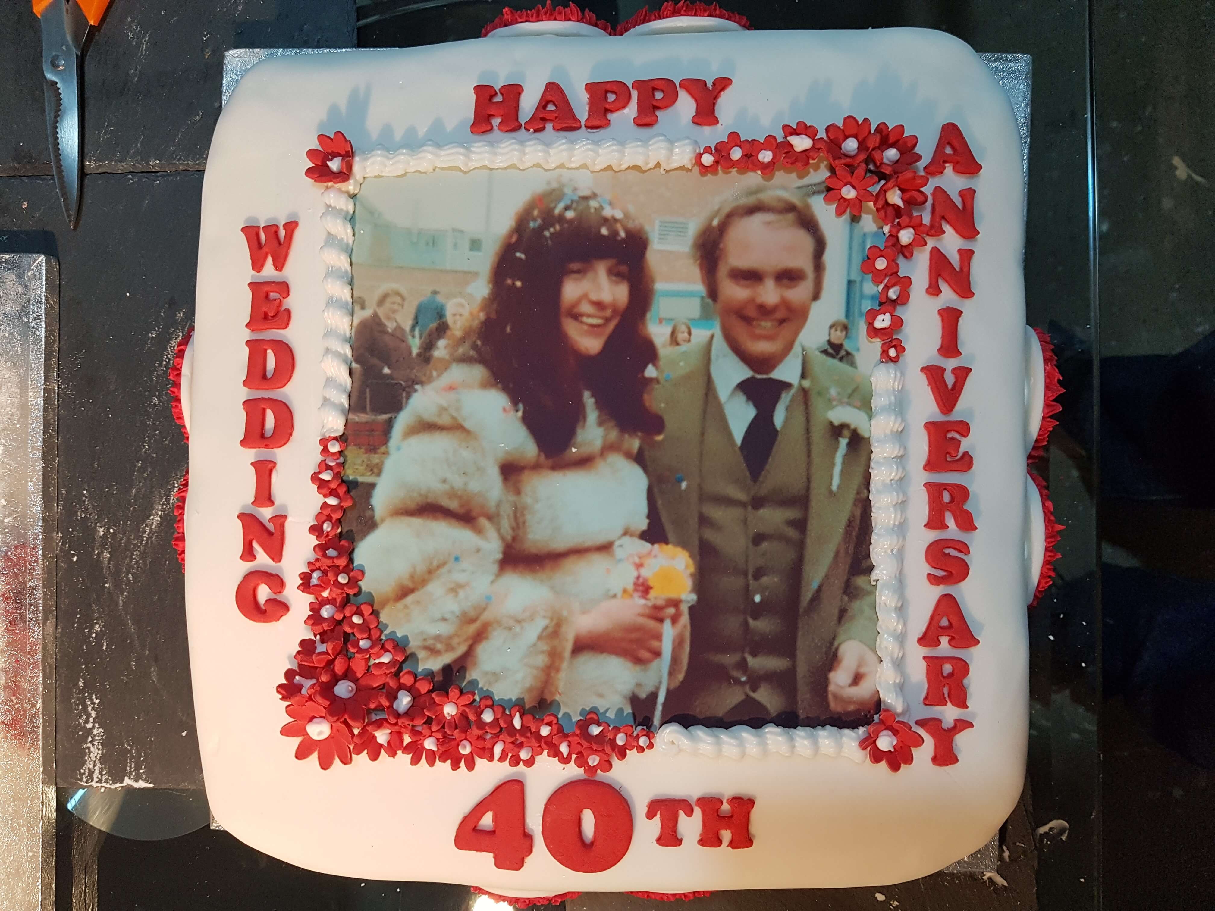 Edible photo cake topper Square 7.5 inch 19 cm | Caketoppers