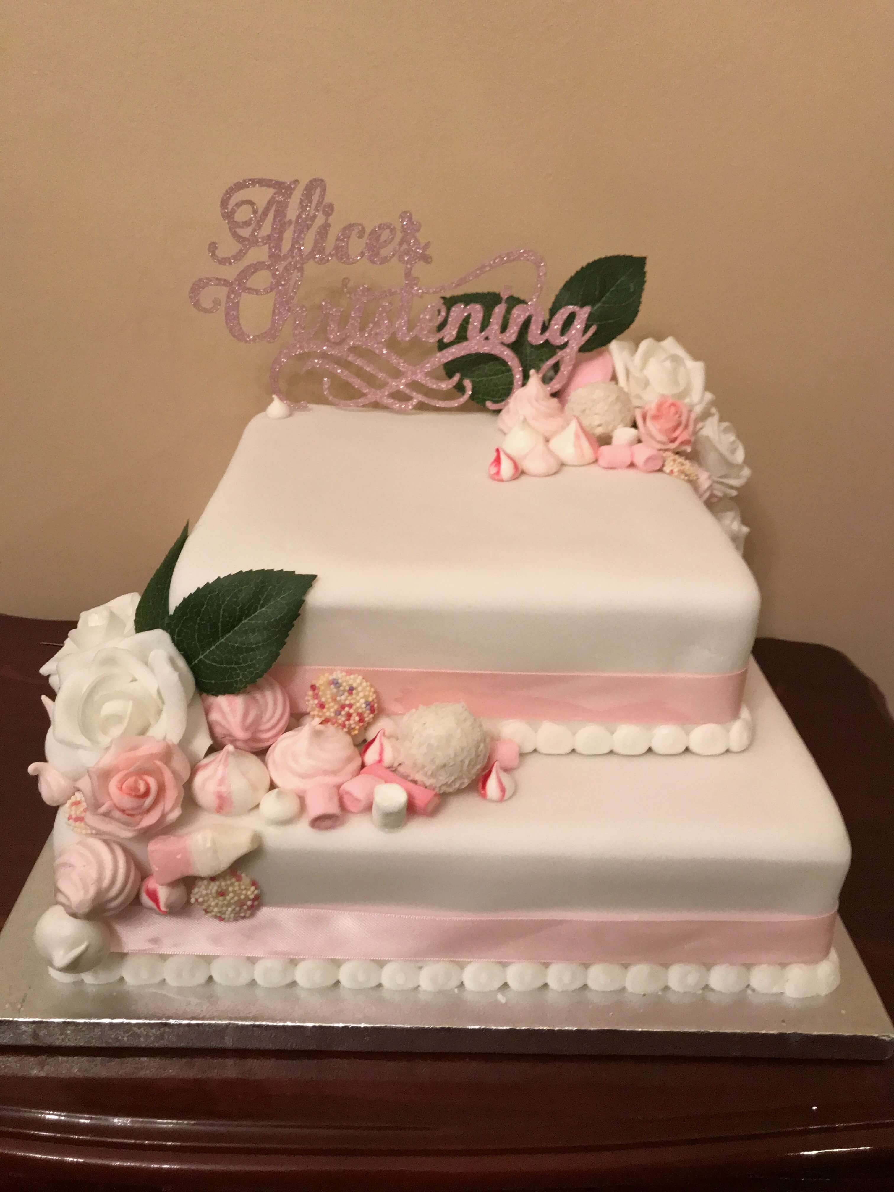 Undecorated Iced Sponge Cake to decorate yourself square 8 or 10 inch ...